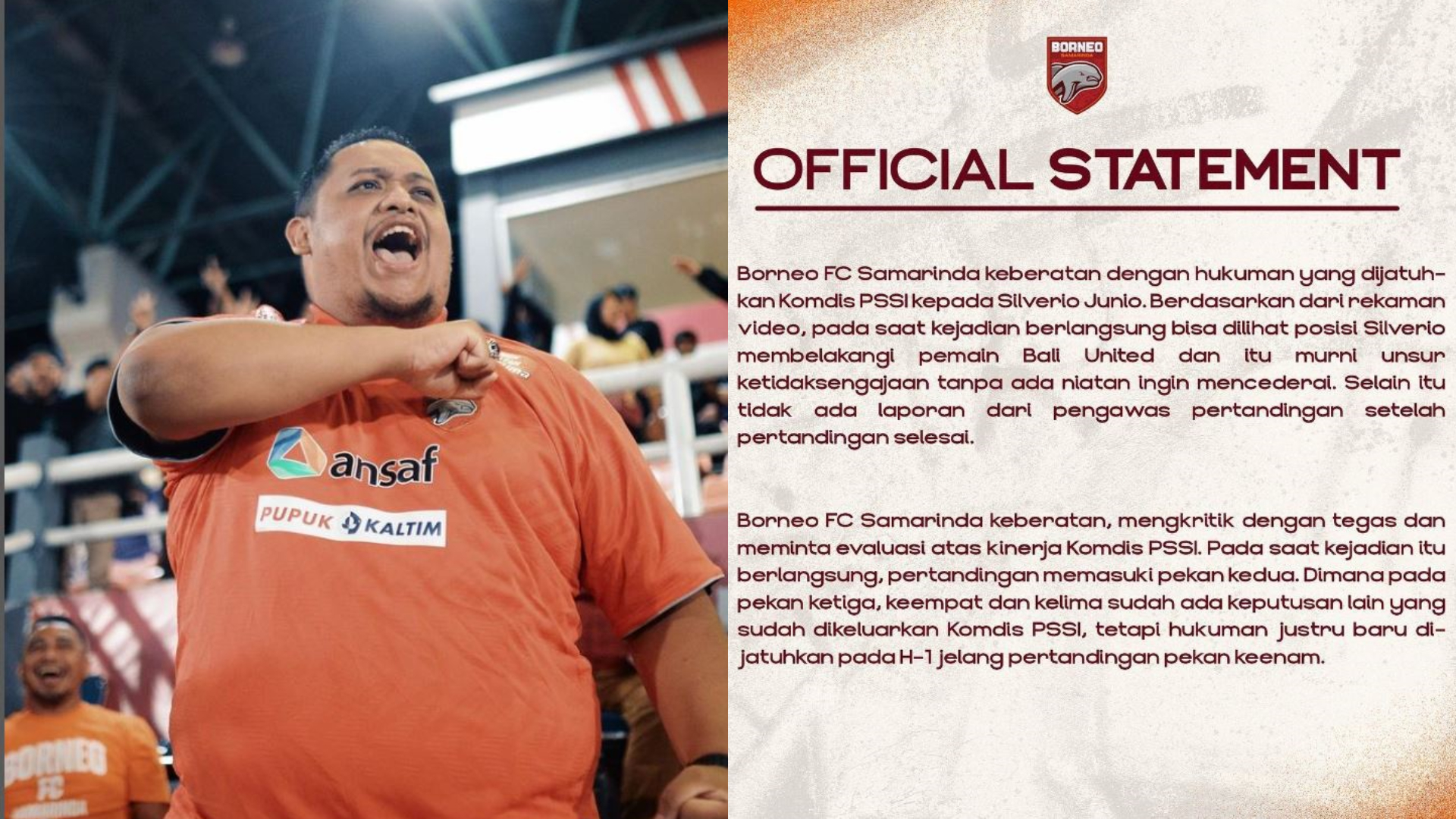Borneo FC Minta Kinerja Komdis PSSI Dievaluasi, Nabil Husein: Amatiran Emang