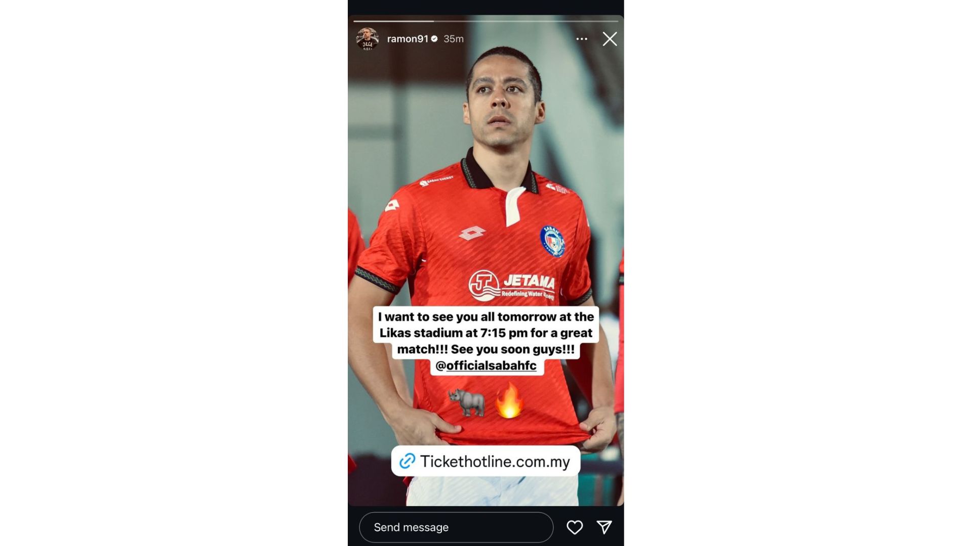 “Saya Mahu Jumpa Anda Semua Di Stadium Likas” - Ramon Machado