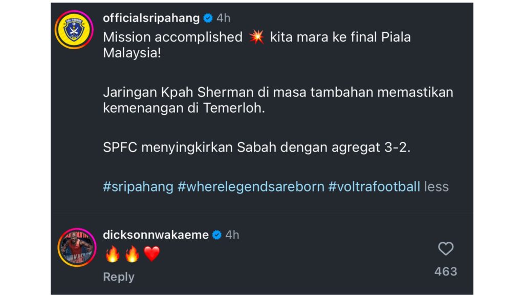Sri Pahang Ke Final Selepas 11 Tahun, Reaksi ‘Orang Besi’ Pula Jadi ...