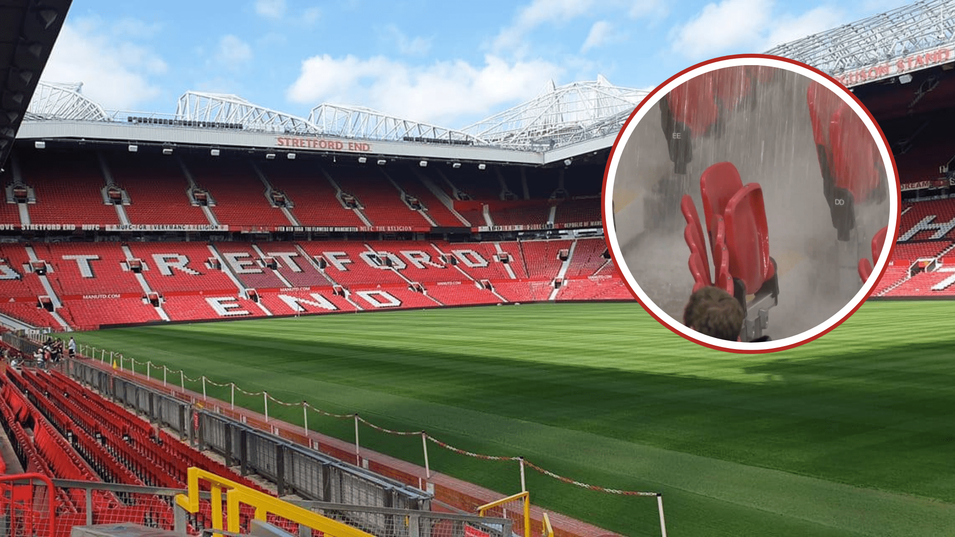 Bumbung Stadium Old Trafford Bocor Jadi Bualan Ramai